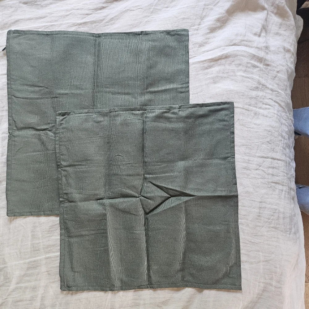 IKEA | Accents | Two Ikea Gurli Olive Green Cushion Covers | Poshmark